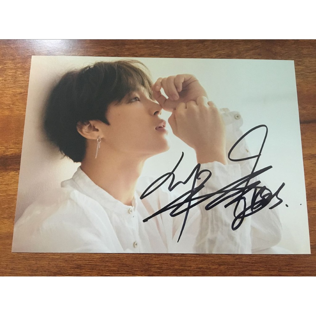 Signed BTS JIMIN autographed group photo freeshipping k-pop 02 | Shopee ...