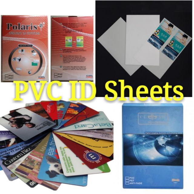 PVC & PET ID Sheets A4 50sets /pack polaris and cuyi brand | Shopee ...