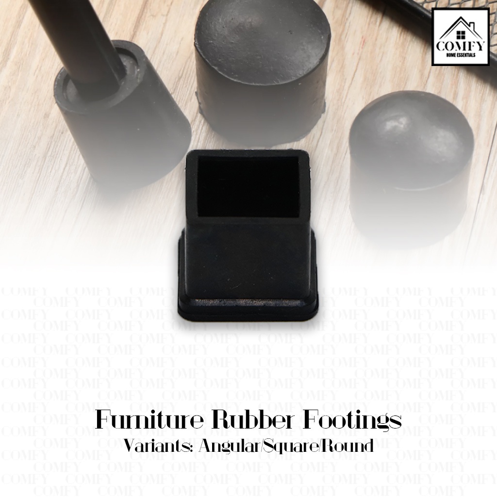 (6Sizes) Quality Tubular Circular Angular Furniture Outer Rubber ...