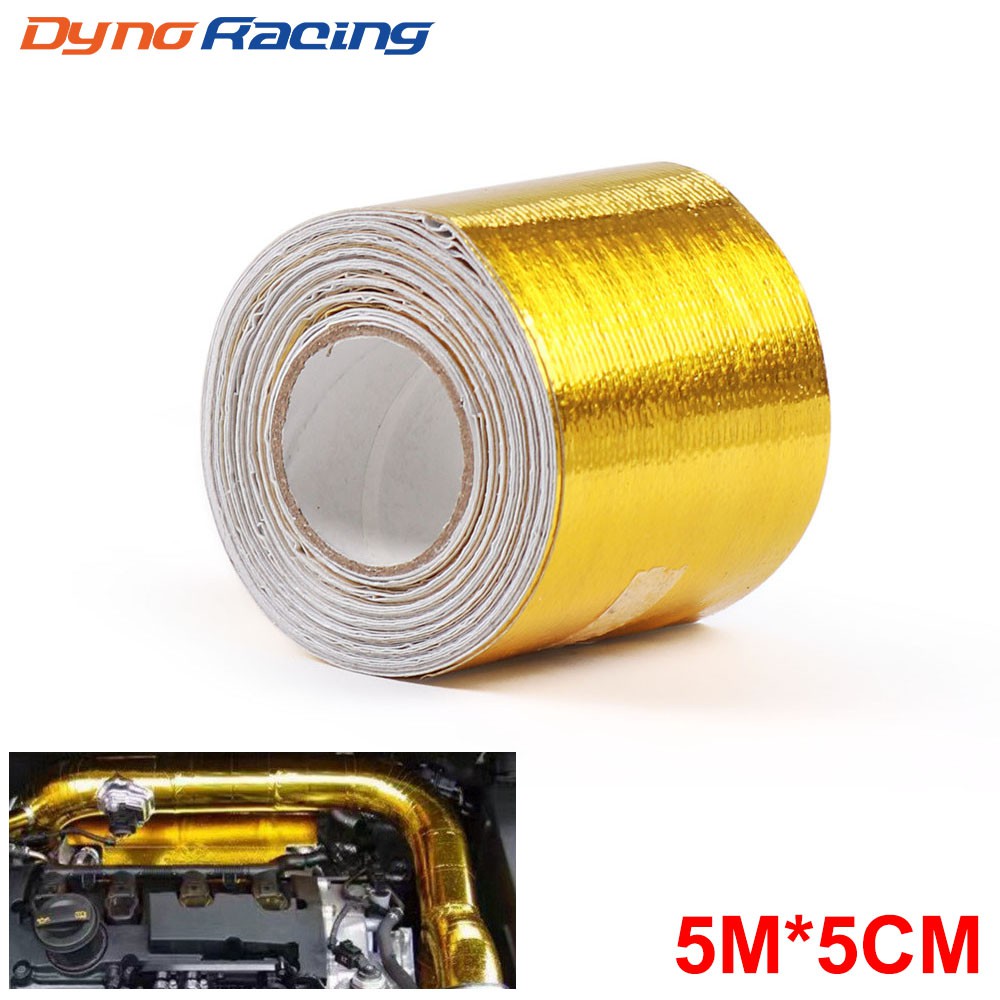5mx5cm Aluminum Foil Thermal exhaust Tape Air Intake Heat Reflective ...