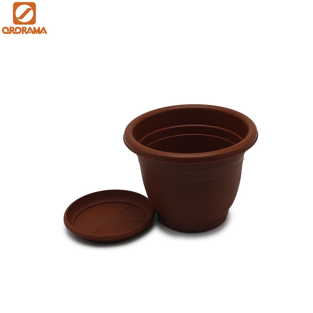 Round Flower Pots Plastic Pots Small Pots with Plates for Succulent ...
