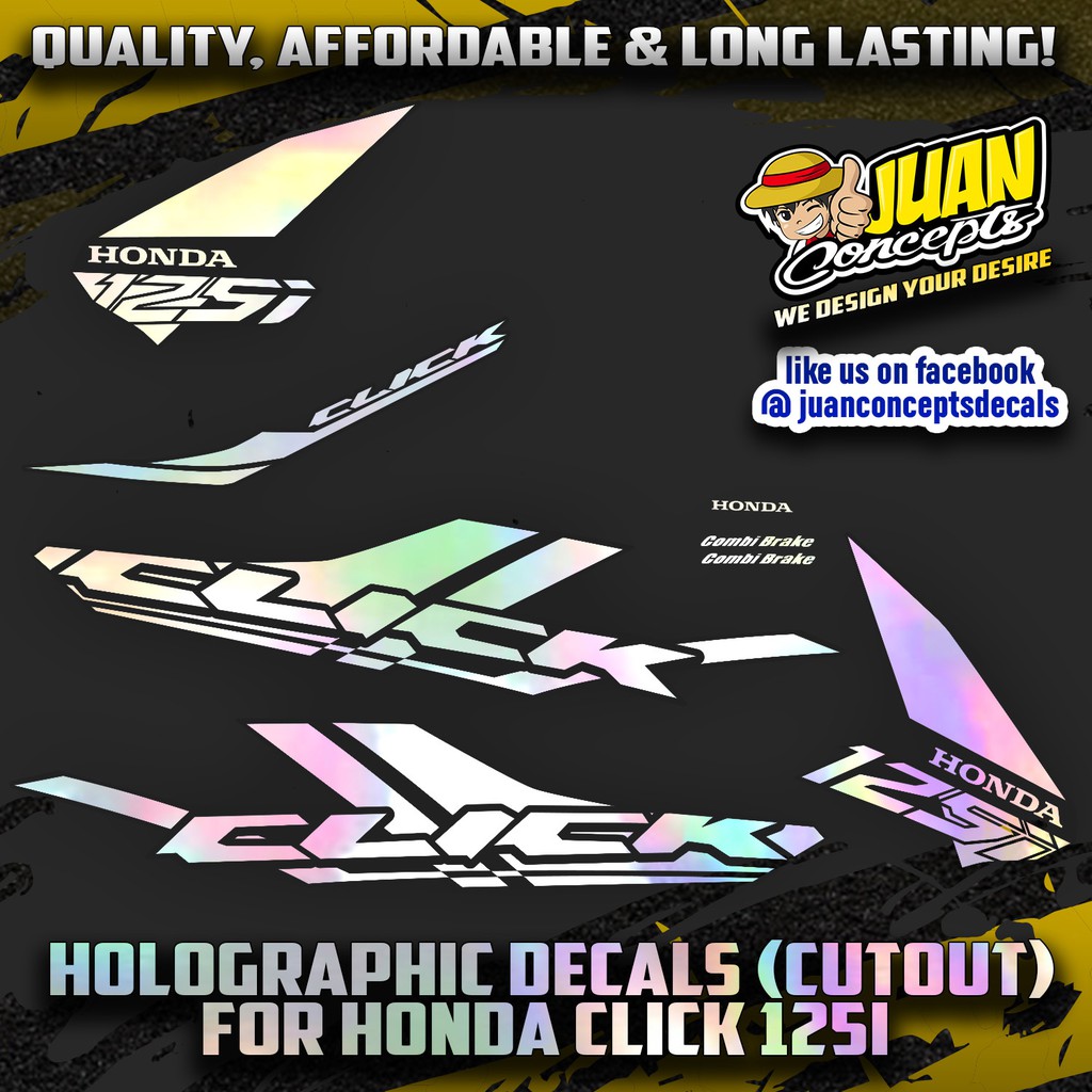 Honda Click 125i Holographic Decals (Cutout) | Shopee Philippines
