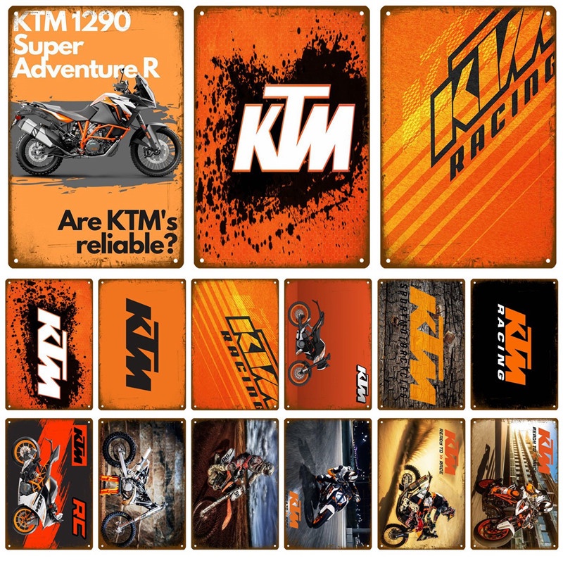 KTM Moto Vintage Wall Poster Vintage Retro Wall House Restaurant ...