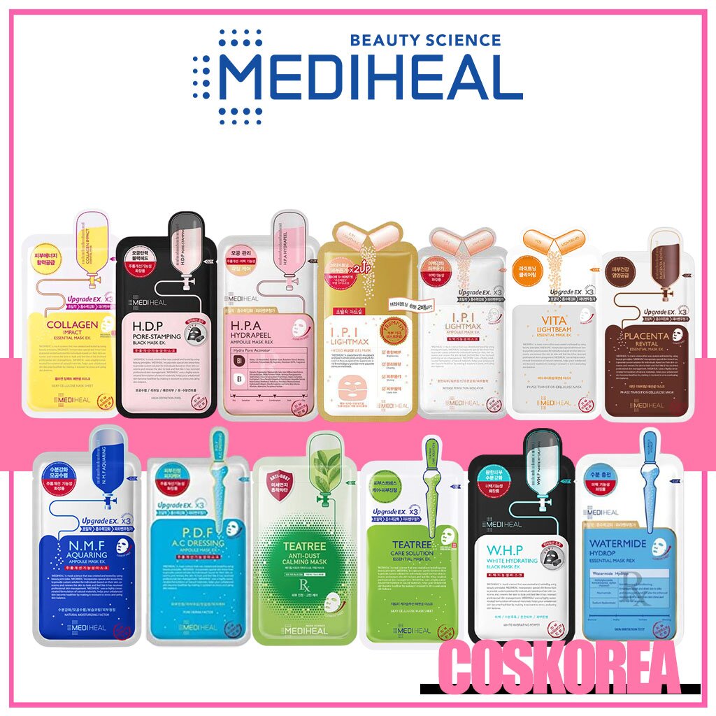 Mediheal / Sheet Mast Collection / Best Sellers / 13 Types / 27ml /1. Anti-Dust 2. PDF 3 ...