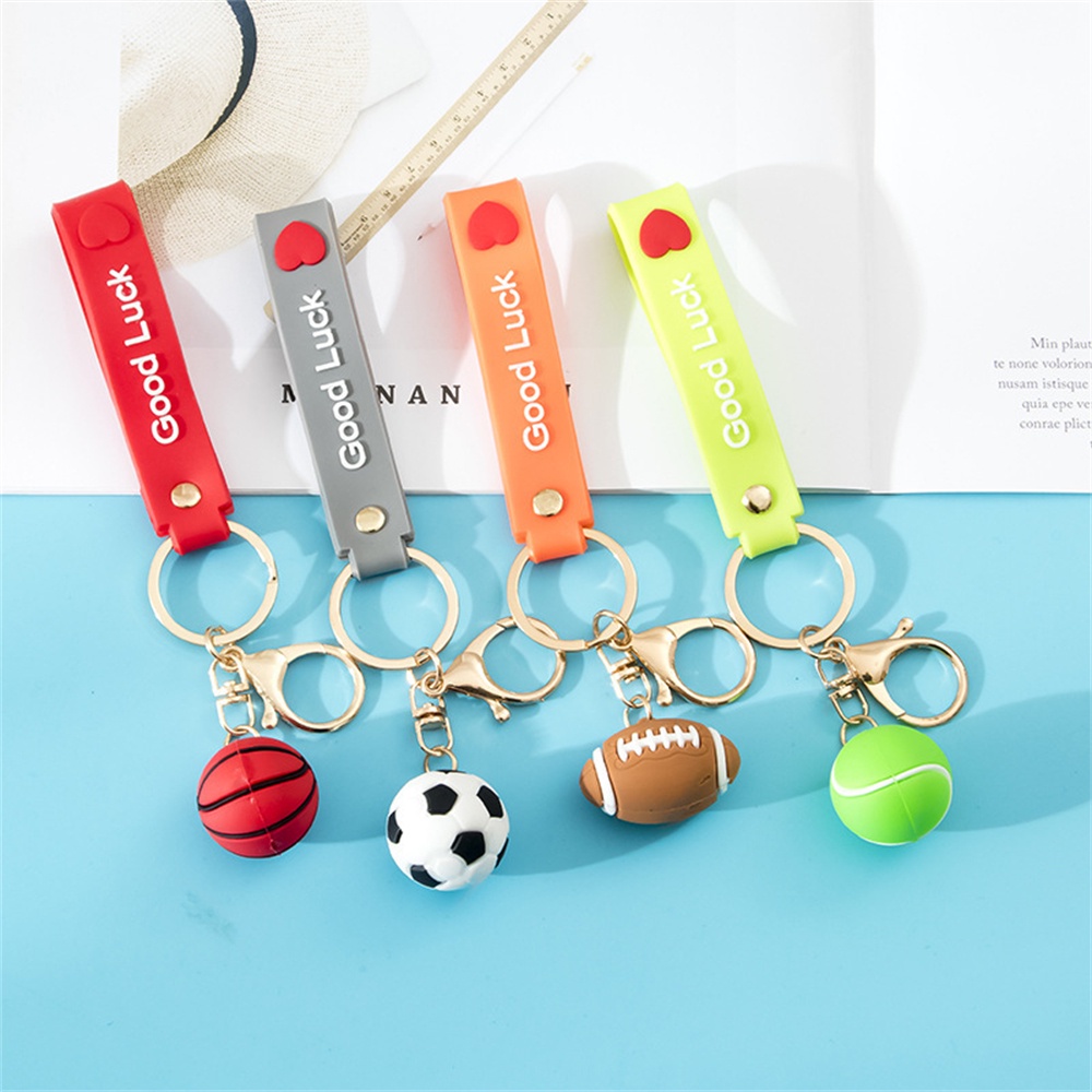 Sport Rugby Volleyball Football Basketball Pendant Keychain With Good ...