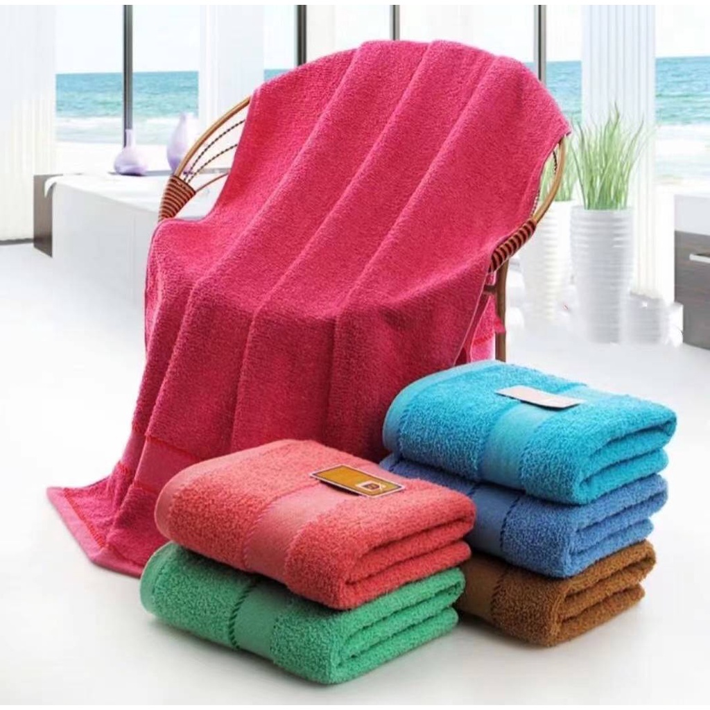 Plain Cotton Beach bath swimming Towel Tuwalya/ 70×140cm | Shopee ...