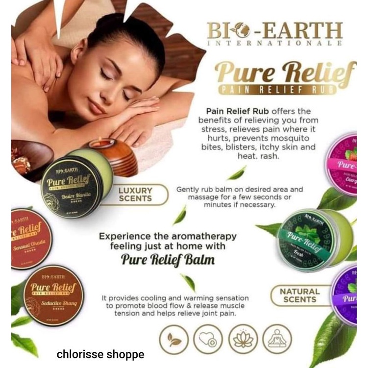 Pure Relief Balm Bio Earth (Purely Organic Pain Relief Body Rub ...