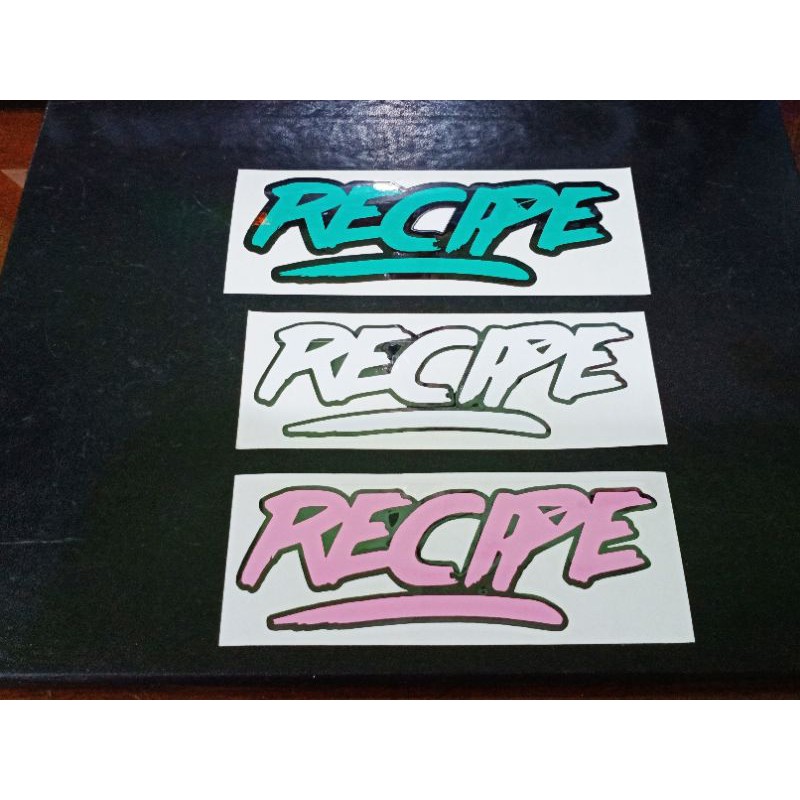 Recipe Sticker/decals Lamimated type ( for motorcycle and cars ...
