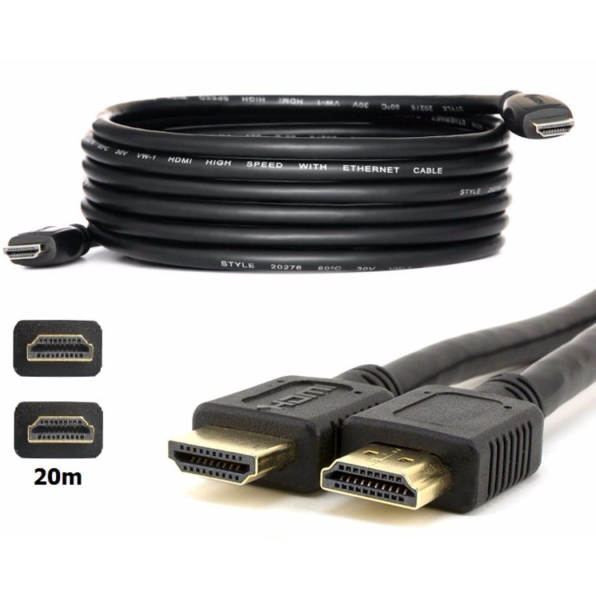 HDMI to HDMI 10M 15M 20M 25M 30M Black Red Cable High Speed 4K 1080P ...