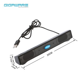 Gigaware Mini USB Longbar Stereo Speaker for Desktop / Laptop | Shopee ...