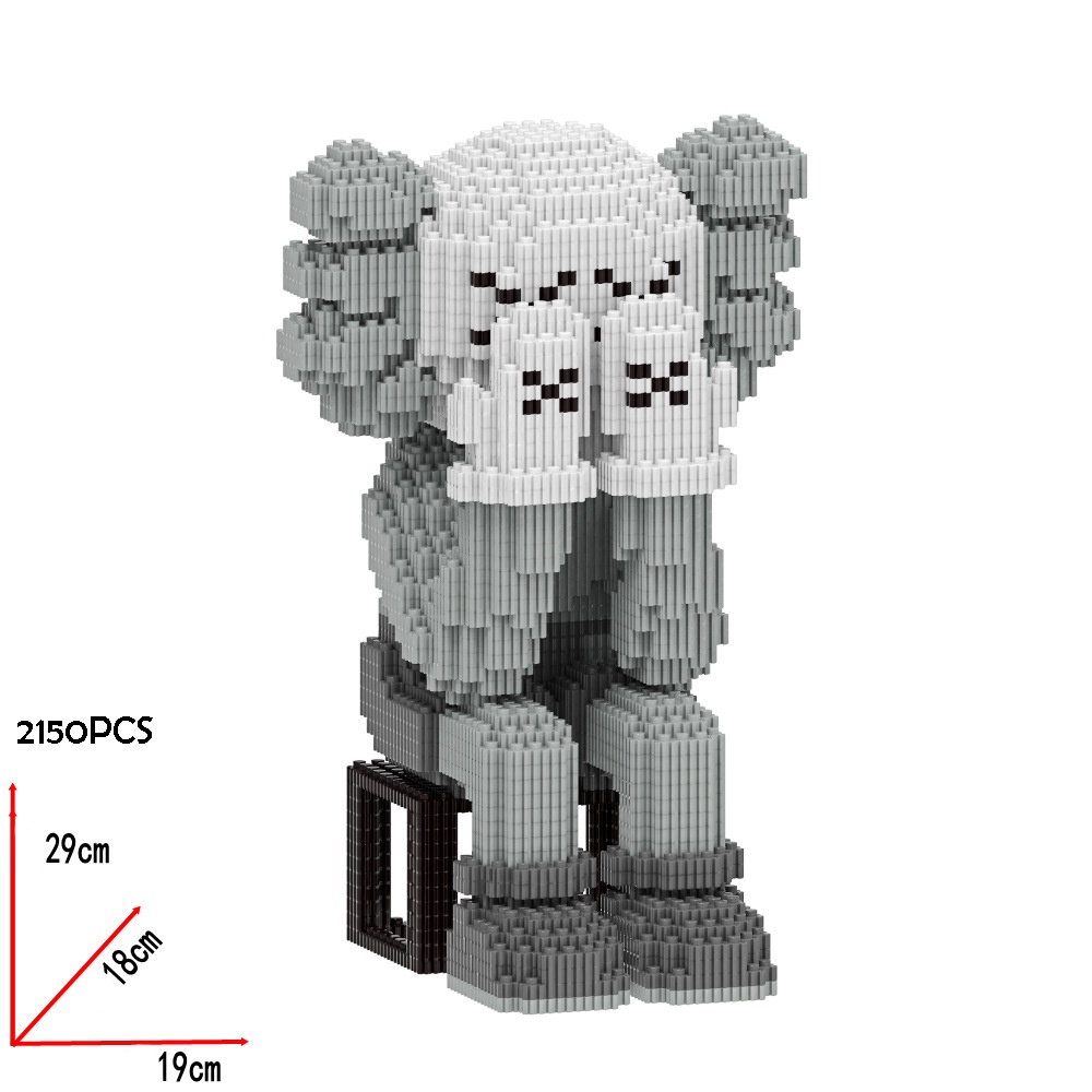 KAWS x Bearbricks Pinocchio The Smurfs Building Blocks Toys Nano Bricks ...