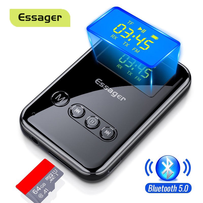 Essager Bluetooth 5.0 Transmitter Receiver 3.5mm Jack Aux Audio ...