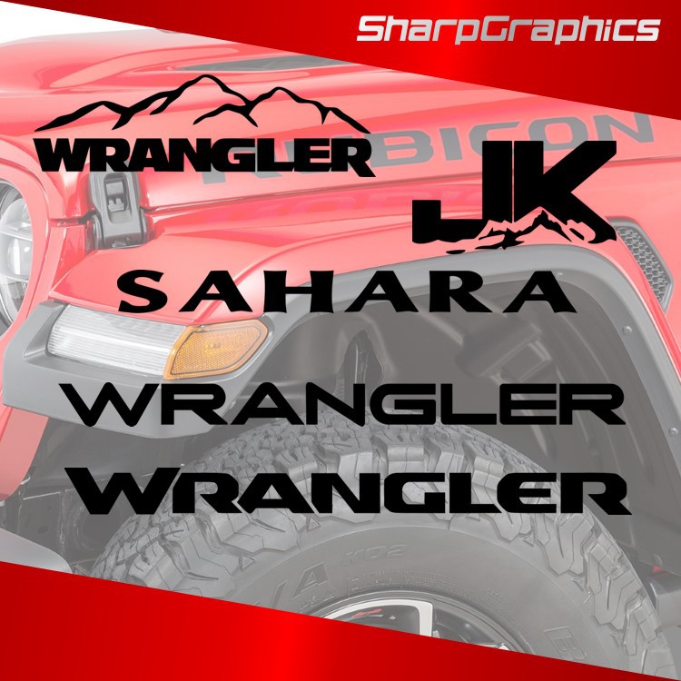 Jeep Wrangler Sahara JK Off Road 4x4 Sticker Decal | Shopee Philippines