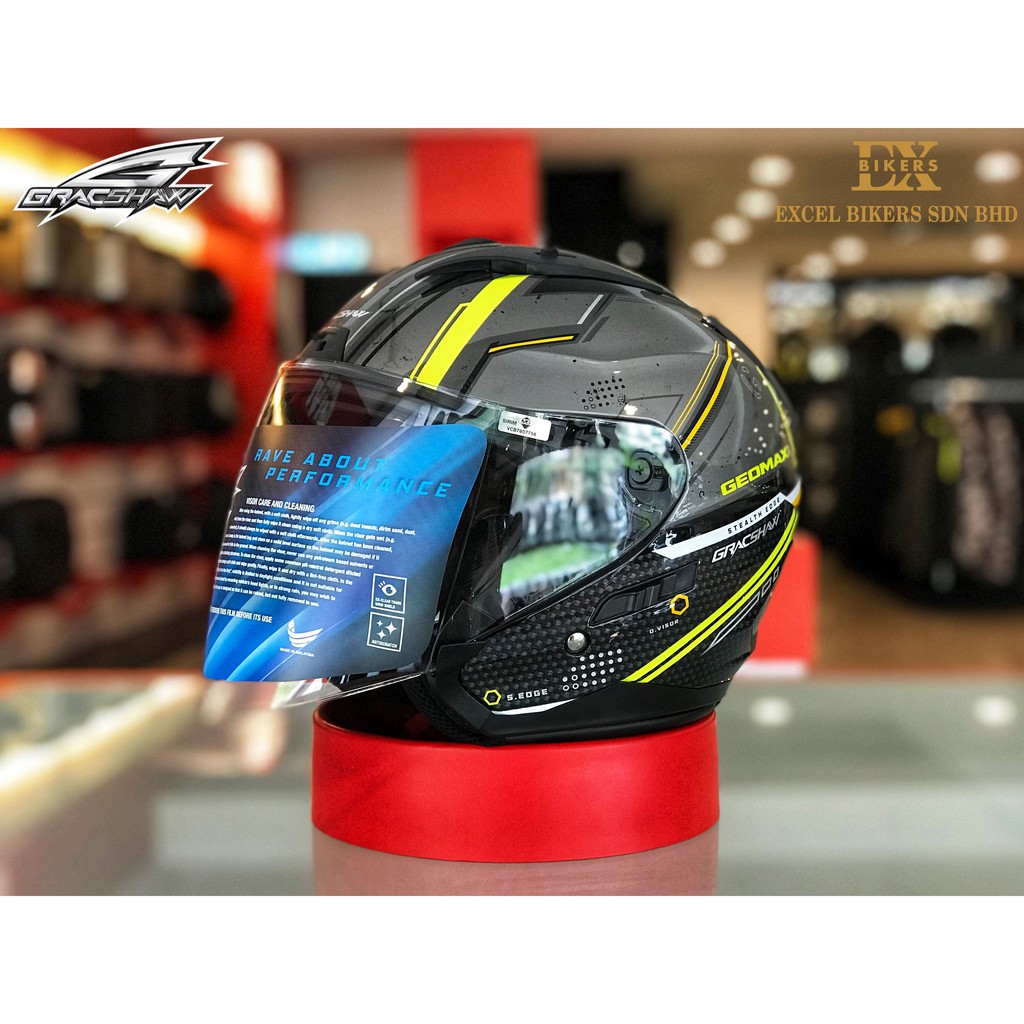 Gracshaw G555 Geomax Helmet (Enforcer Yellow) | Shopee Philippines