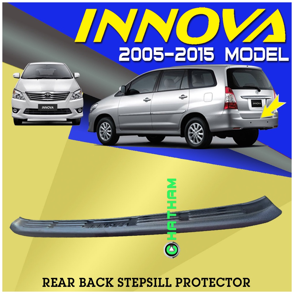 Rear Back Stepsill for Toyota Innova 2005 up to 2015 (Black) | Shopee ...