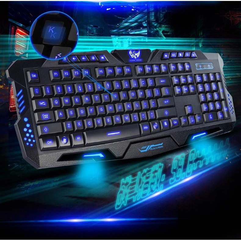 M200 USB Gaming Keyboard with Three Color Backlight Multimed | Shopee ...