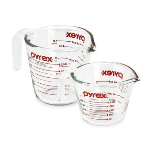 Pyrex Glass Scale Measuring Cup Set (250ml & 500ml) | Shopee Philippines