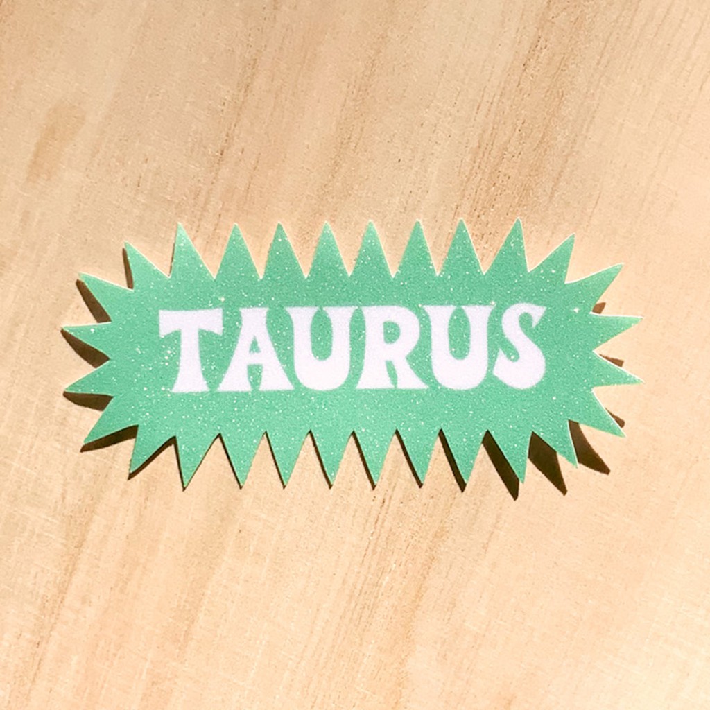 Taurus | Vinyl Glitter Sticker | Zodiac, Astrology | Andy Lam | Shopee ...