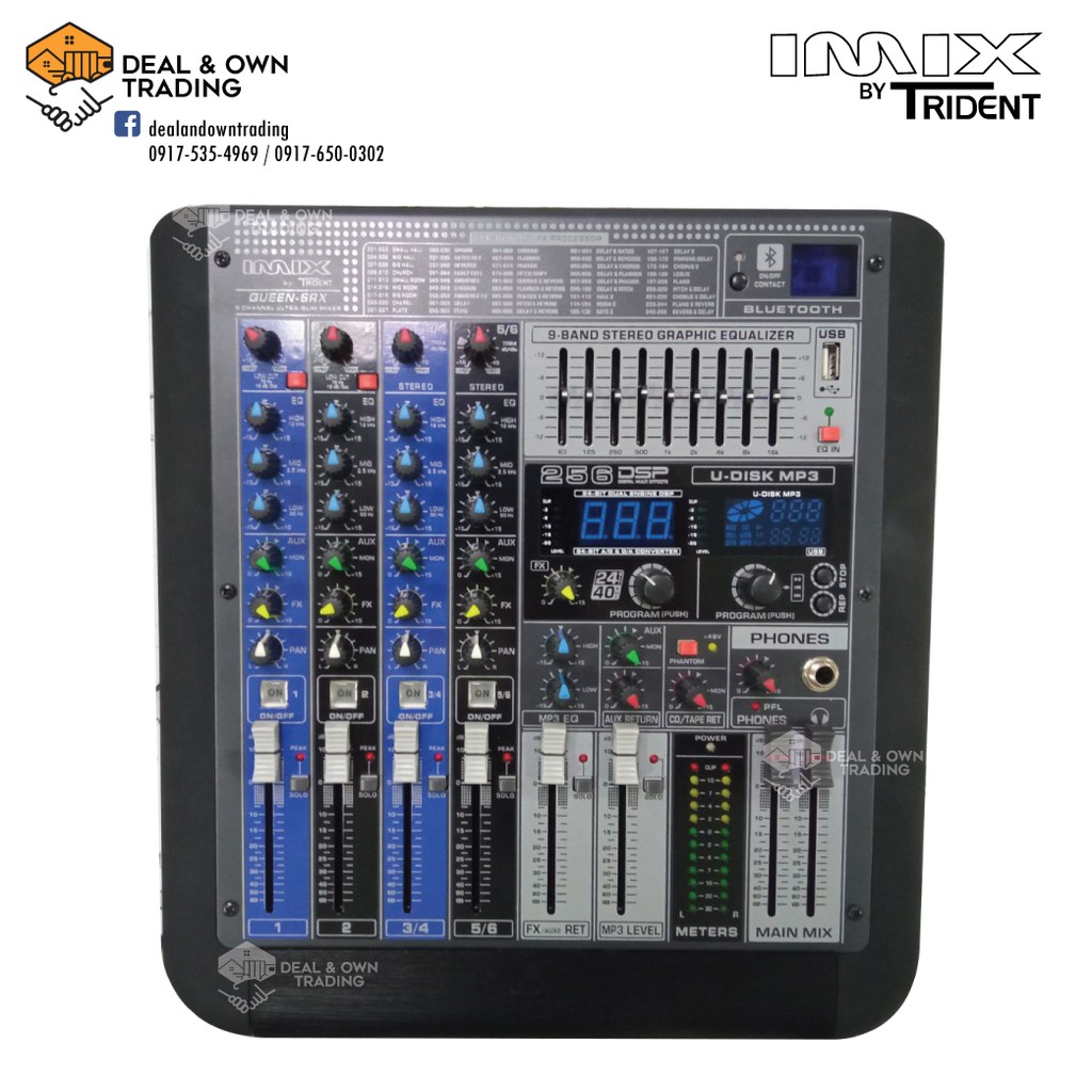 Imix Queen-6RX 256 DSP Effect 6 Channel Mixer | Shopee Philippines