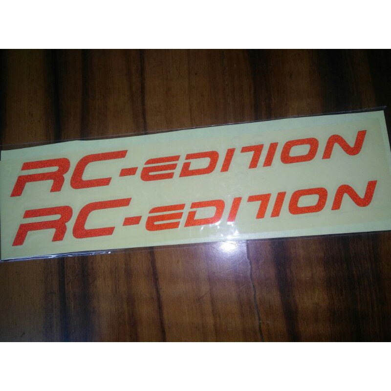 Reflective red RC EDITION fork sticker set | Shopee Philippines