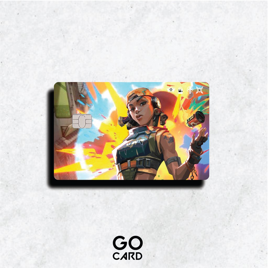 Valorant ATM Card Sticker Hologram Chip Emoney Flazz Sticker | Shopee ...