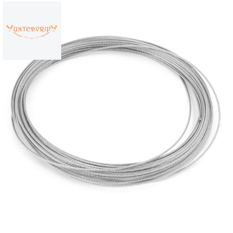 Hoisting 7x7 1.2mm Diameter Stainless Steel Flexible Wire Rope 32.8Ft ...