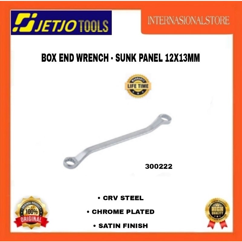 Key RING BOX END WRENCH - SUNK PANEL - 12X14MM JETJOTOOLS 300223 ...