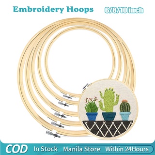 Embroidery Hoops 6/8/10 inch Circle Cross Stitch Hoop Rings for ...
