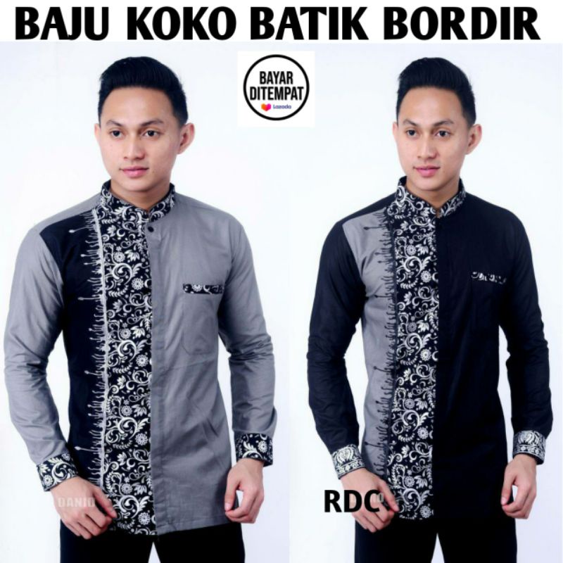 KEMEJA Long sleeve koko shirt/muslim dress/modern koko/gus azmi/hadroh ...