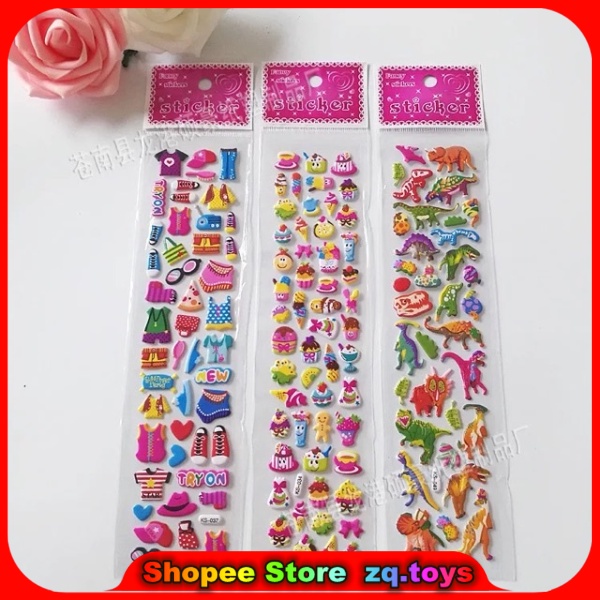 DIY 3D stereo bubble stickers cartoon character stickers animal hand ...