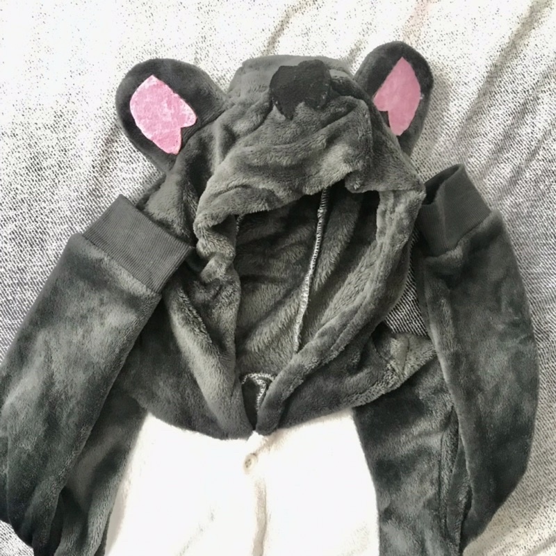 Mouse Plush Suit (Gray w/ White Belly) | Shopee Philippines