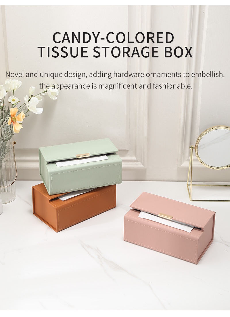 CASEGRACE PU Leather Tissue Box Napkin Carton Hotel Storage Boxes ...