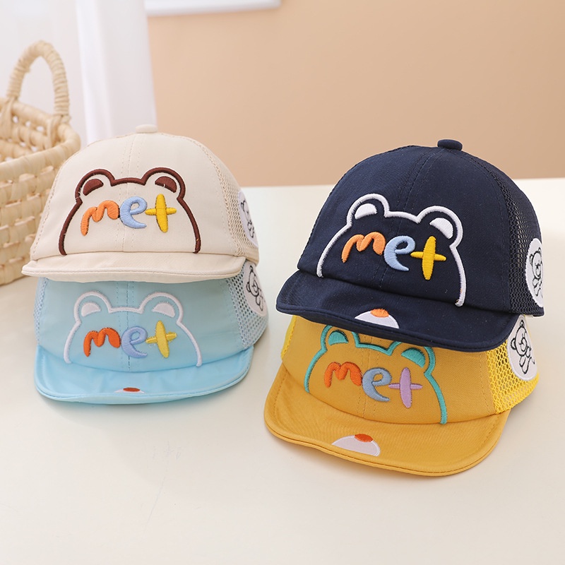 Baby handsome summer net cap met embroidered alphabet cap 2022 baby ...