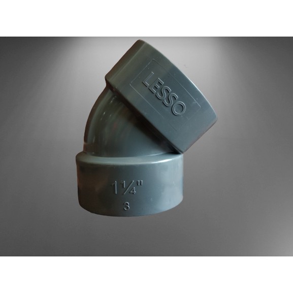 Pvc Elbow 1 1/4" inch LESSO D 45* Knee Keni PVC Pipe Connection Fittings | Shopee Philippines
