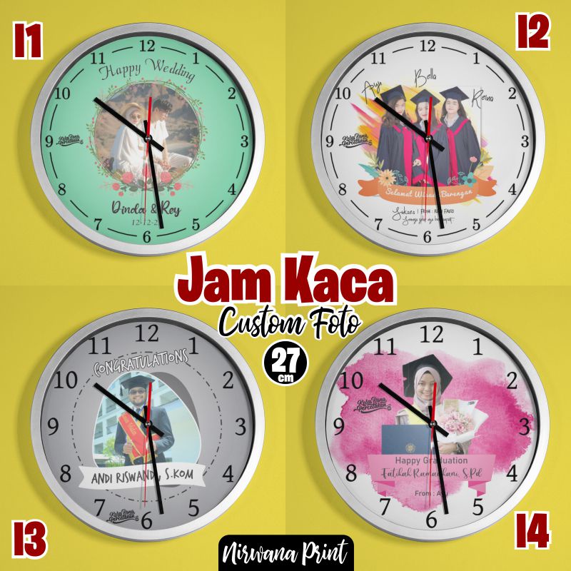 Custom Glass Wall Clock Can PAKE Photo | Shopee Philippines