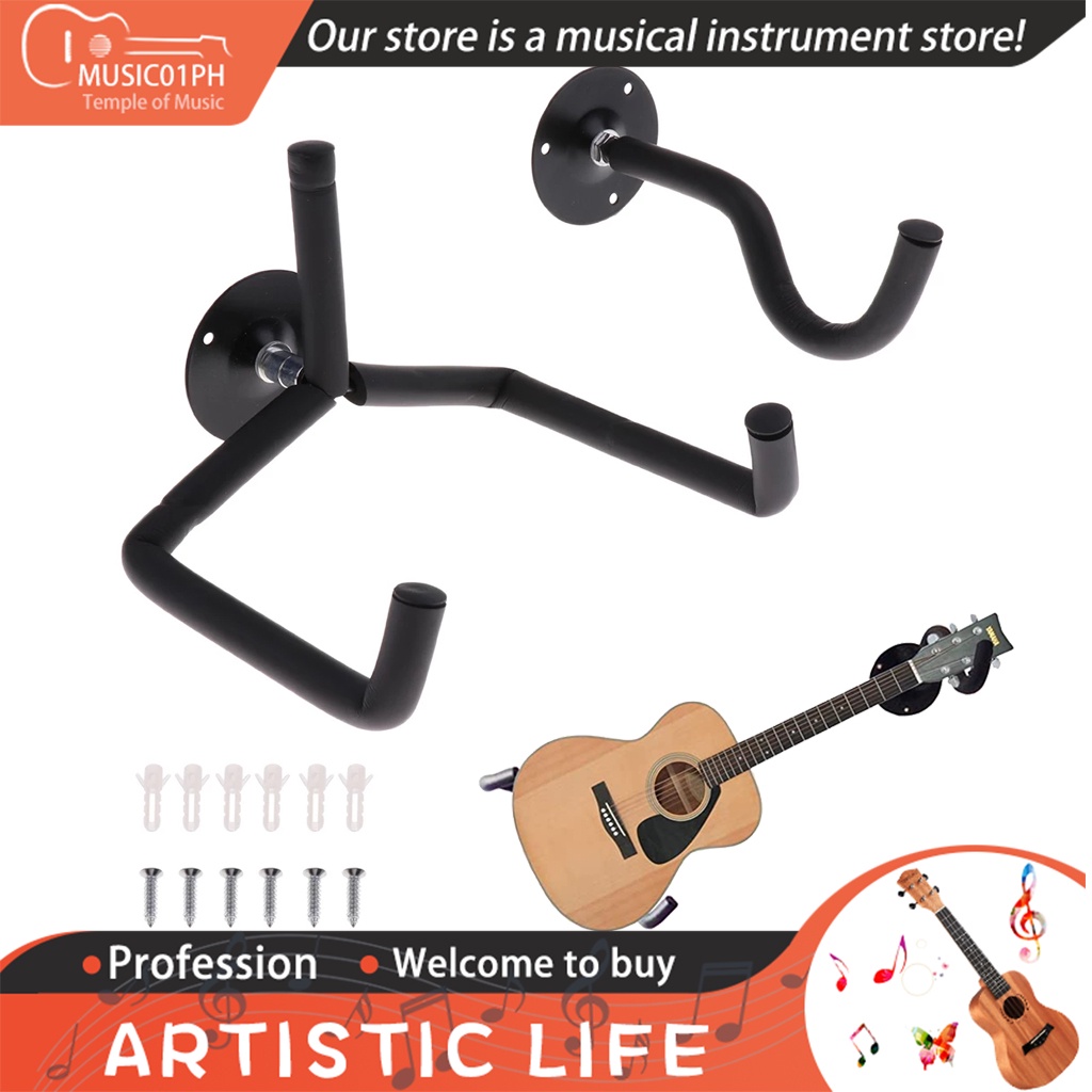 2pcs Guitar Wall Hanging Hook Holder Horizontal Guitar Stand Rack ...