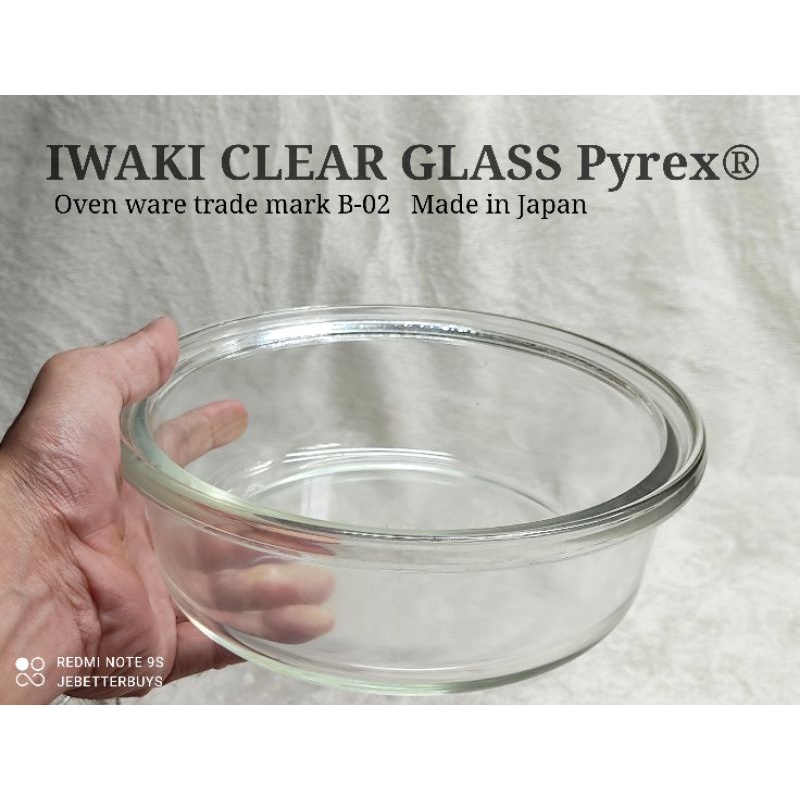 JAPAN SURPLUS IWAKI GLASS Pyrex® Clear Mixing Bowl MADE IN JAPAN ...