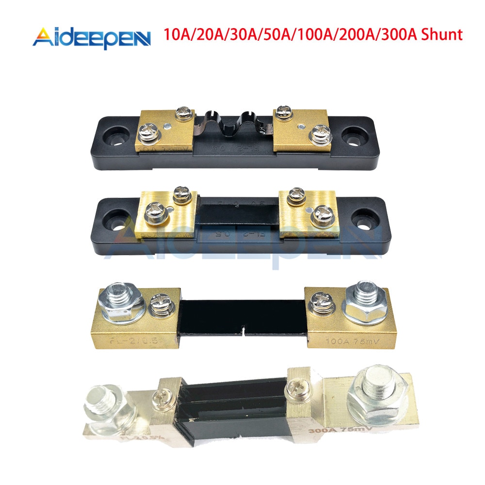 FL-2 Shunt 10A 20A 30A 50A 100A 200A 300A 75mV Welding Machine Brass Resistor DC Shunts For ...