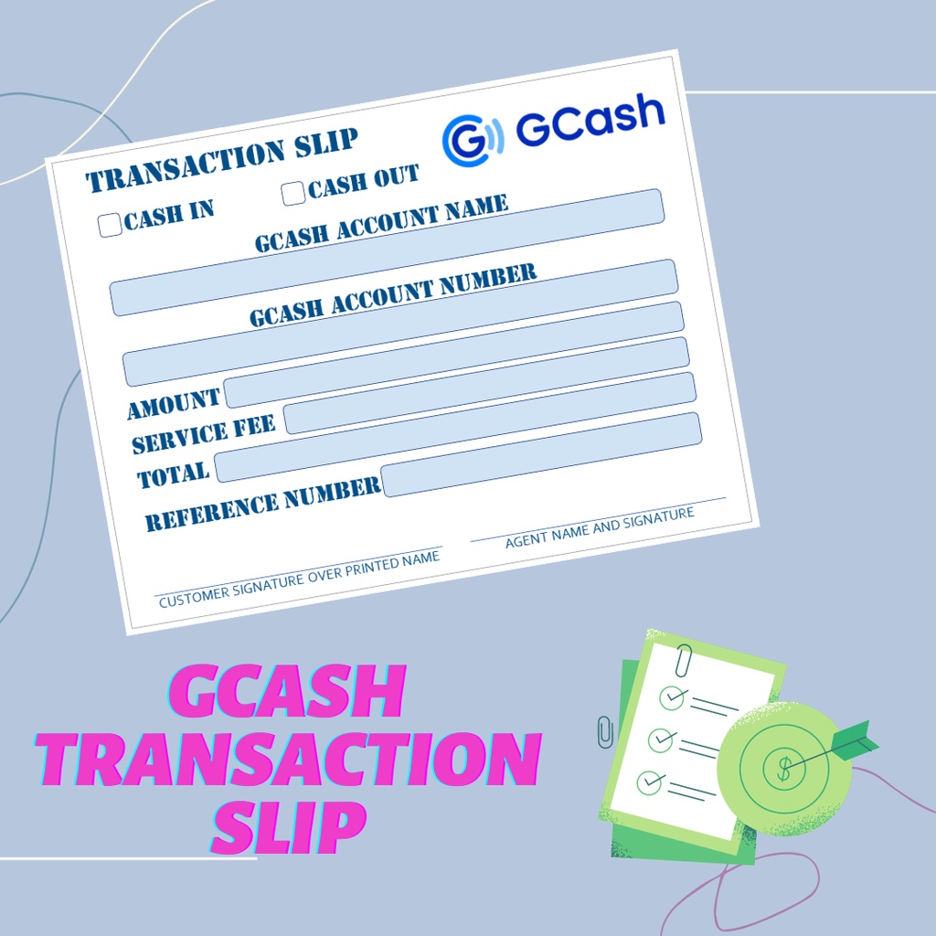 GCASH TRANSACTION SLIP (CASH IN AND OUT) -with free gift minimum 10 ...