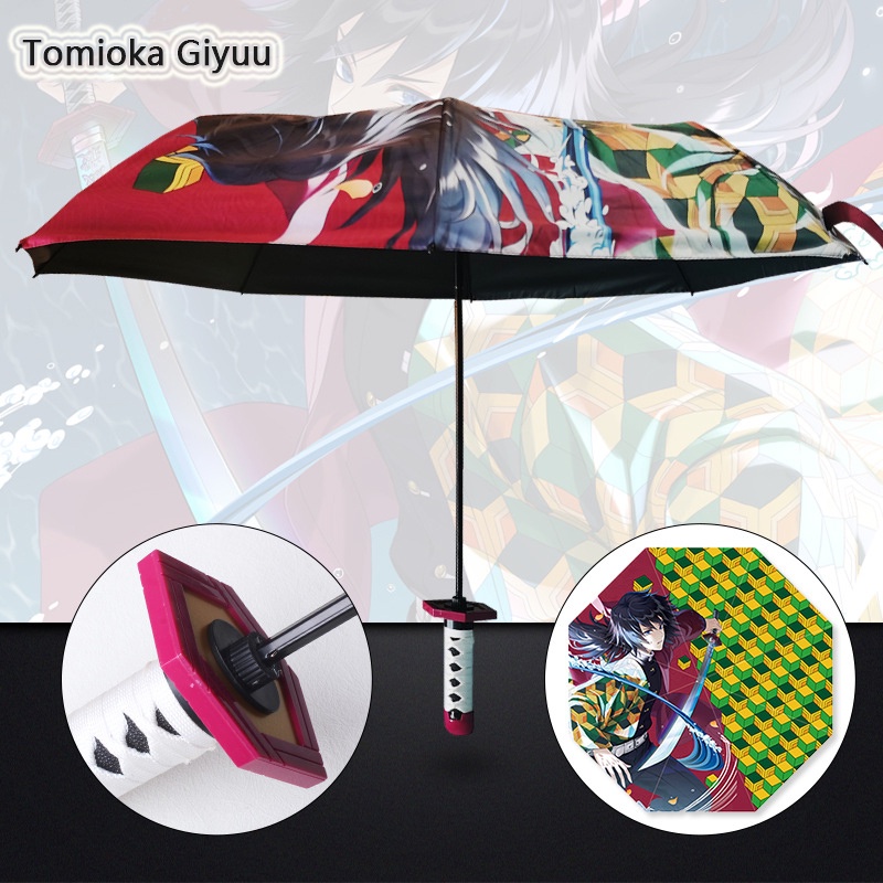Anime Umbrella Folding umbrella One Piece Demon Slayer Naruto sword ...