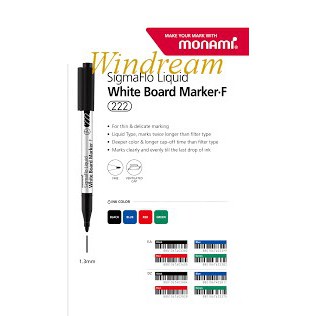 3 PC Monami SigmaFlo White Board Marker Fine 222 | Shopee Philippines
