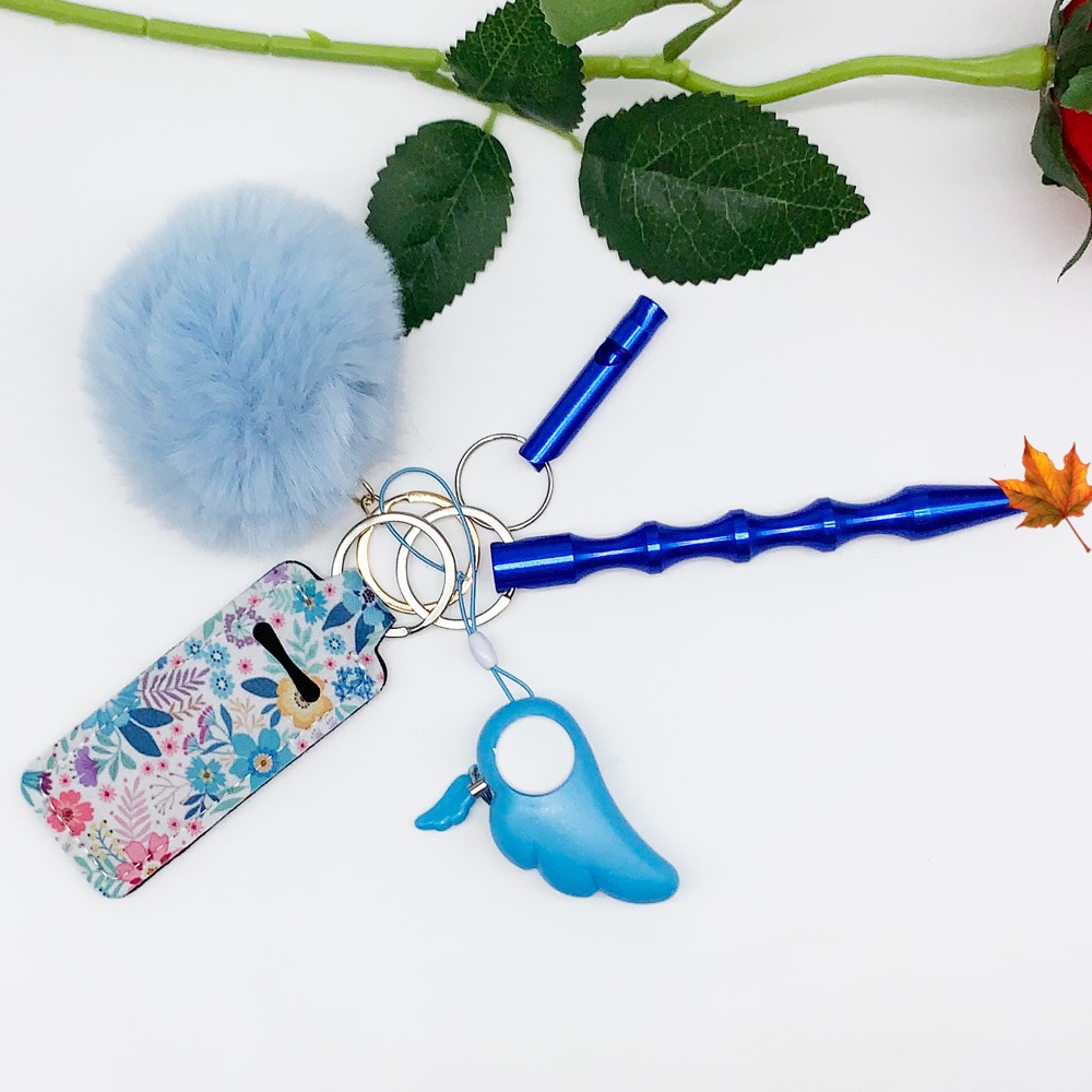 Women's Security Keychain Simple Set with Cute 90db Alarm in Wings ...