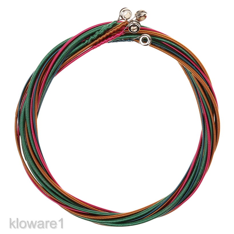 [KLOWARE1] Set/4pcs Rainbow Colored Strings Set for Bass Guitar Gift ...