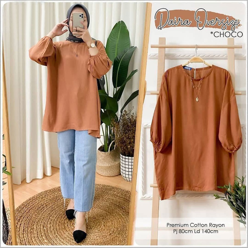 Ciara Moslem OVERSIZE BLOUSE - RAYON Top - JUMBO MUSLIMAH Top - Women's ...