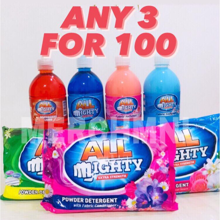 All Mighty Clean Products Powder Detergent / Dishwashing Liquid ...