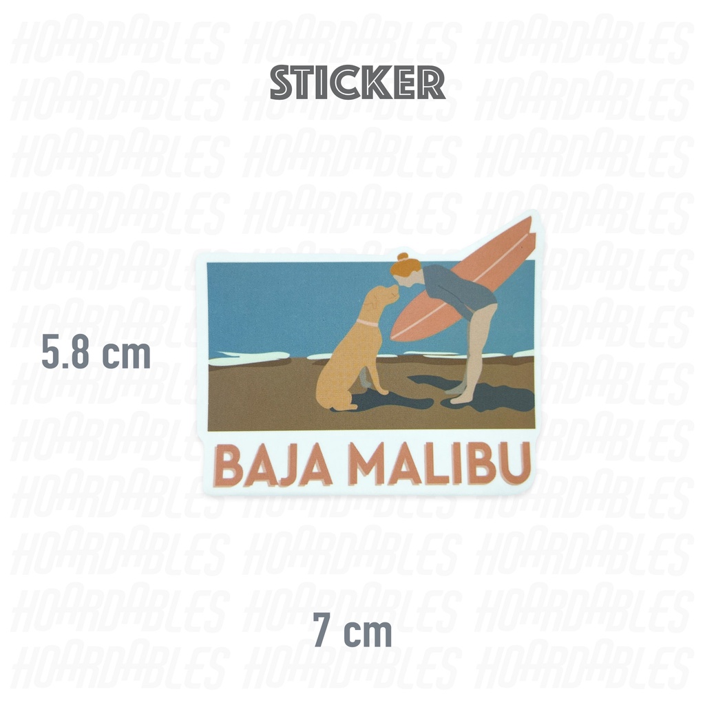 Baja Malibu Surf Dog Beach Travel 1pc Art Grafitti Waterproof Matte ...