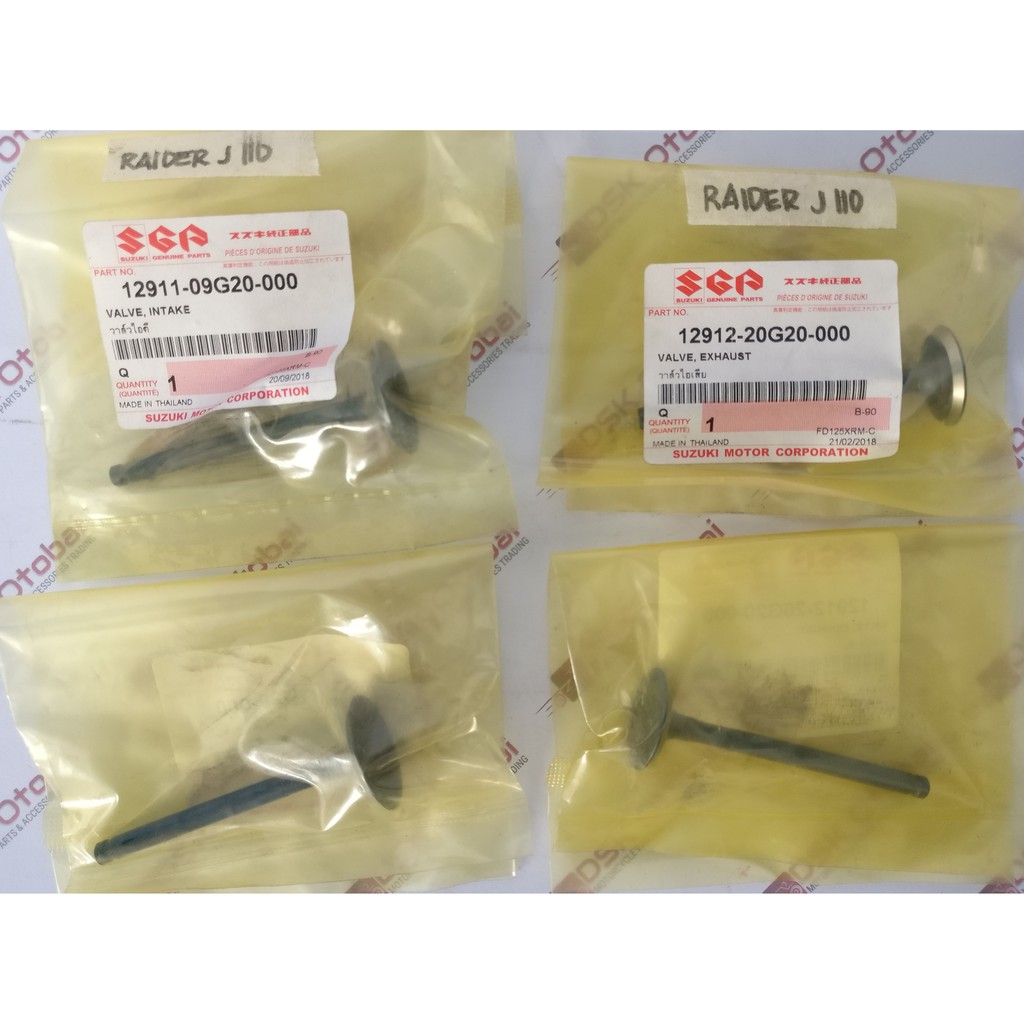 (Per piece) Raider J 110 Carb/ Raider J Pro Carb Intake Valve & Exhaust ...