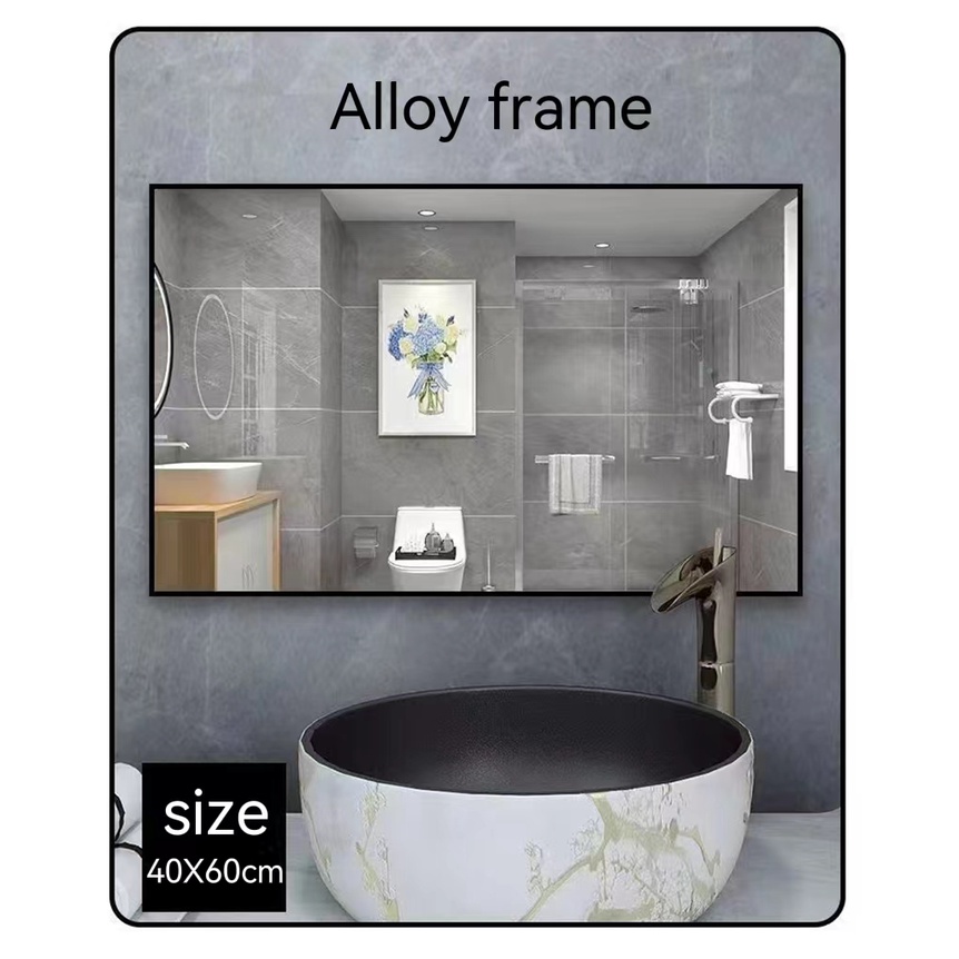 Mirror HD Bathroom Mirror Makeup Mirror Wall-mounted Bedroom Mirror ...
