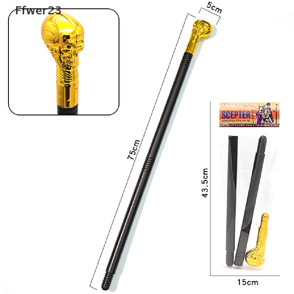 Ffwer23 Snake Head Scepter Toy Skull Head Pharaoh King's Magical Wands ...
