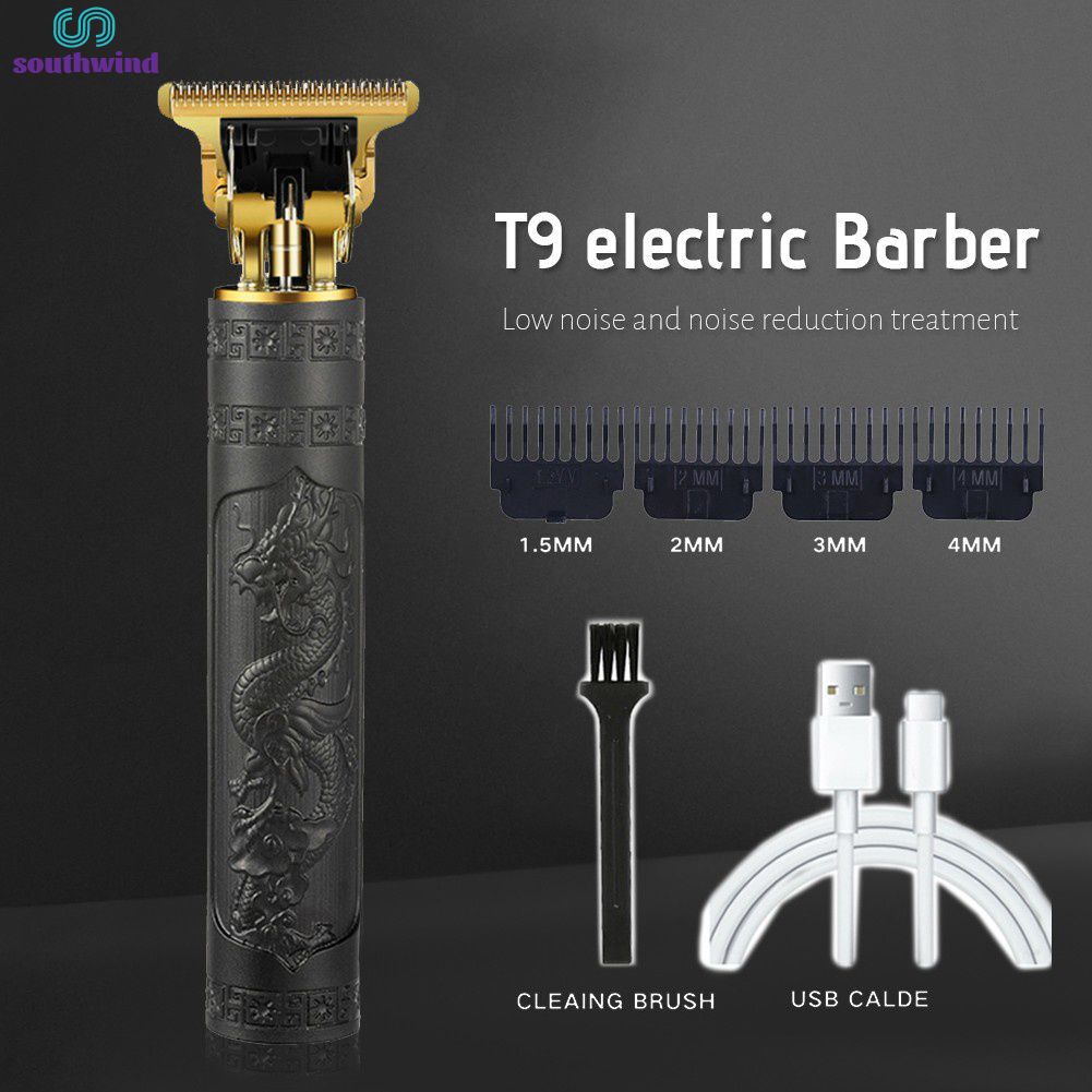Barber T9 Retro Men's Barber Usb Rechargeable Shaver Precision Trimmer ...